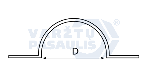 Varžtų pasaulis: Vamzdžio apkaba D32-Zn, dvigubo tvirtinimo, FRIULSIDER ...